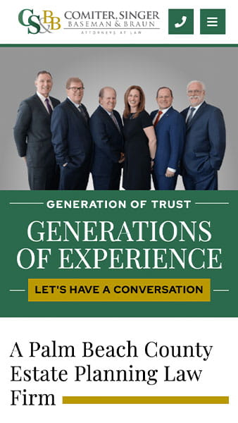 Palm Beach Gardens, Florida Law Firm Website Design for Comiter, Singer ...