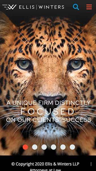 Raleigh, North Carolina Law Firm Website Design for Ellis & Winters LLP