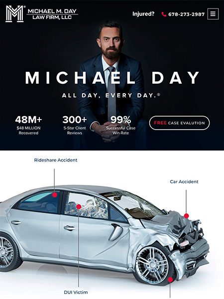 Decatur, Georgia Law Firm Website Design for Michael M. Day Law Firm LLC