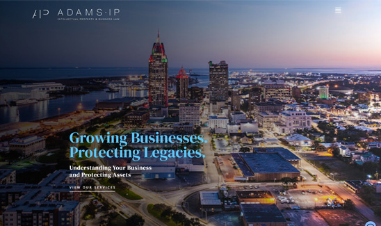 Mobile, Alabama Law Firm Website Design for AdamsIP