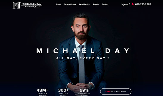 Decatur, Georgia Law Firm Website Design for Michael M. Day Law Firm LLC